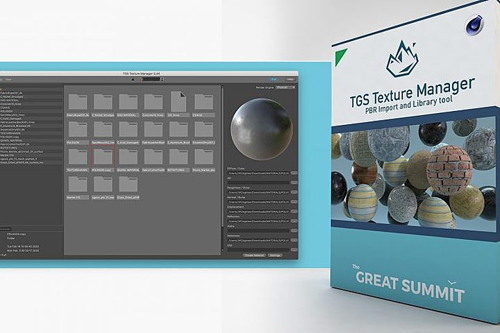 thegreatsummit.com TGS Texture Manager V1.85 c4D TGS纹理管理器插件下载 – VK创作库